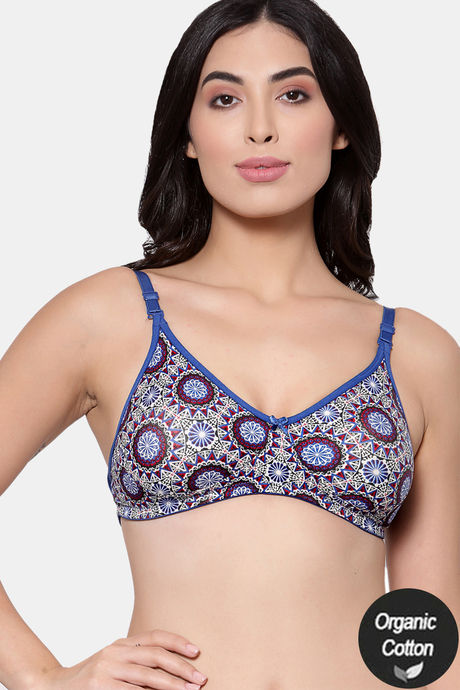 Buy InnerSense Organic Cotton Anti Microbial Backless Non Padded Seamless Bra Blue at Rs.636 online Bra online